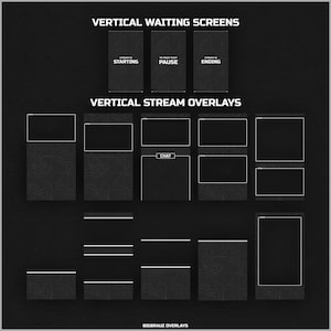 Animated DARK Stream Overlays Package for Twitch, Youtube, OBS, and ...