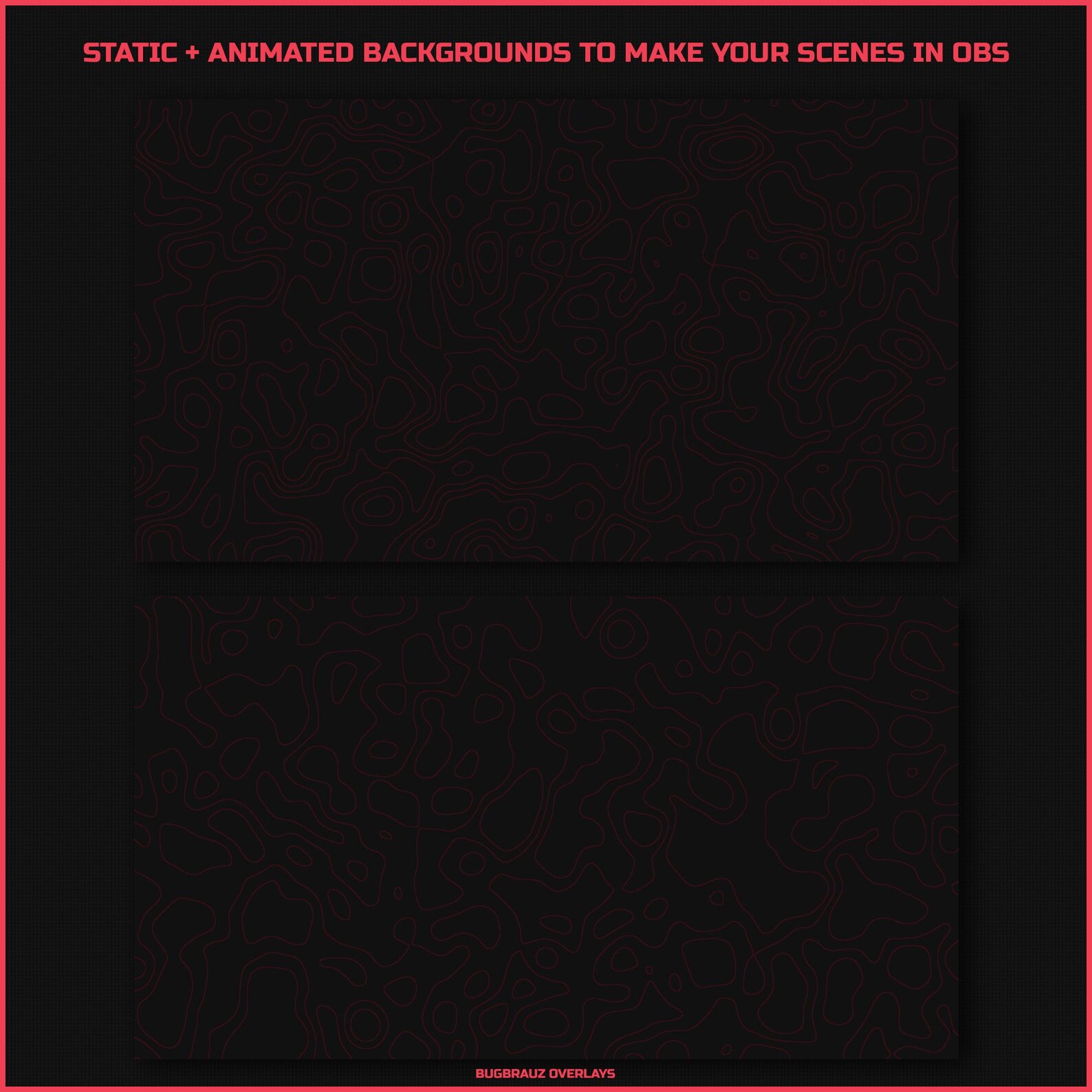 Animated RED Stream Overlays Package for Twitch, Youtube, OBS ...