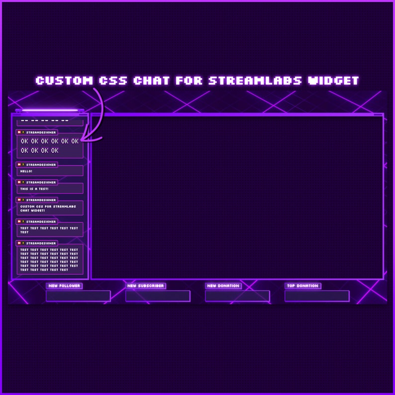 Animated Purple Retro Neon Stream Overlays Package for Twitch, Youtube ...