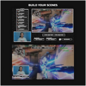 Animated DARK Stream Overlays Package for Twitch, Youtube, OBS ...