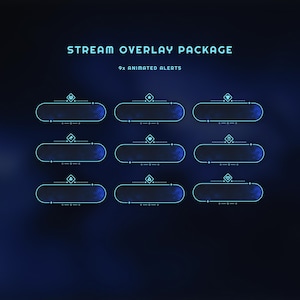 Celestial Dark Blue Animated Stream Overlay Package - Etsy