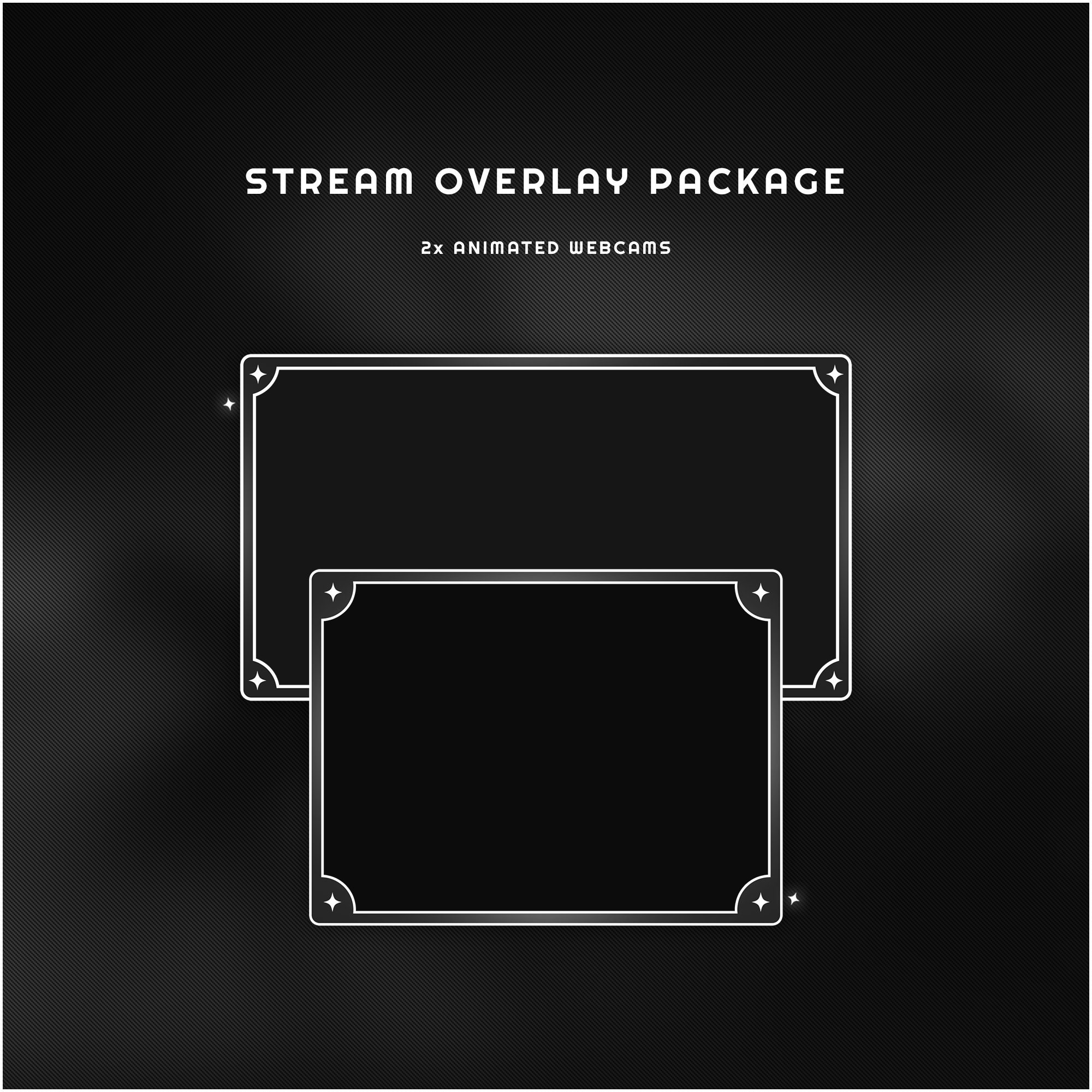 Celestial Stream Overlay Package: Black and White Moon Theme - Etsy