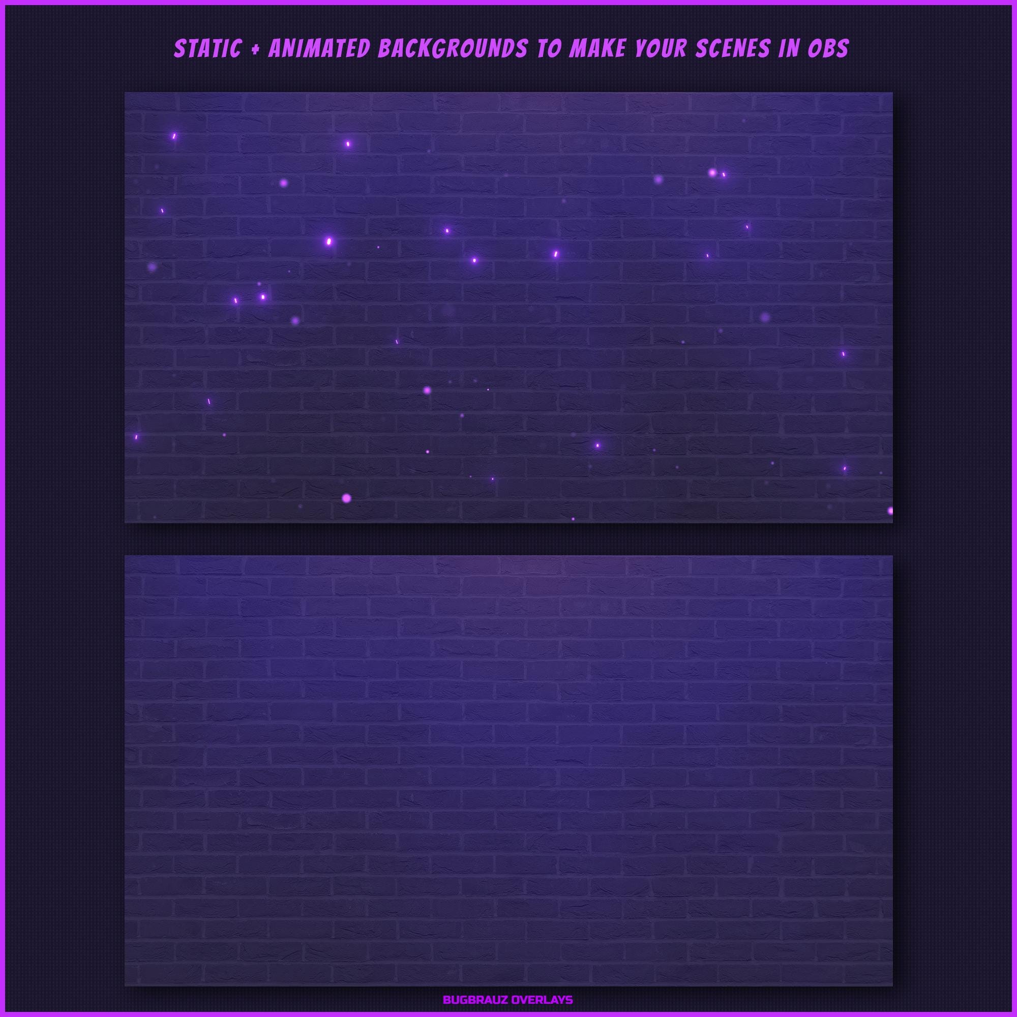 Animated PURPLE NEON Stream OVERLAYS, Panels, Alerts, Webcam Frames ...