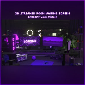 Animated Purple Retro Neon Stream Overlays Package for Twitch, Youtube ...