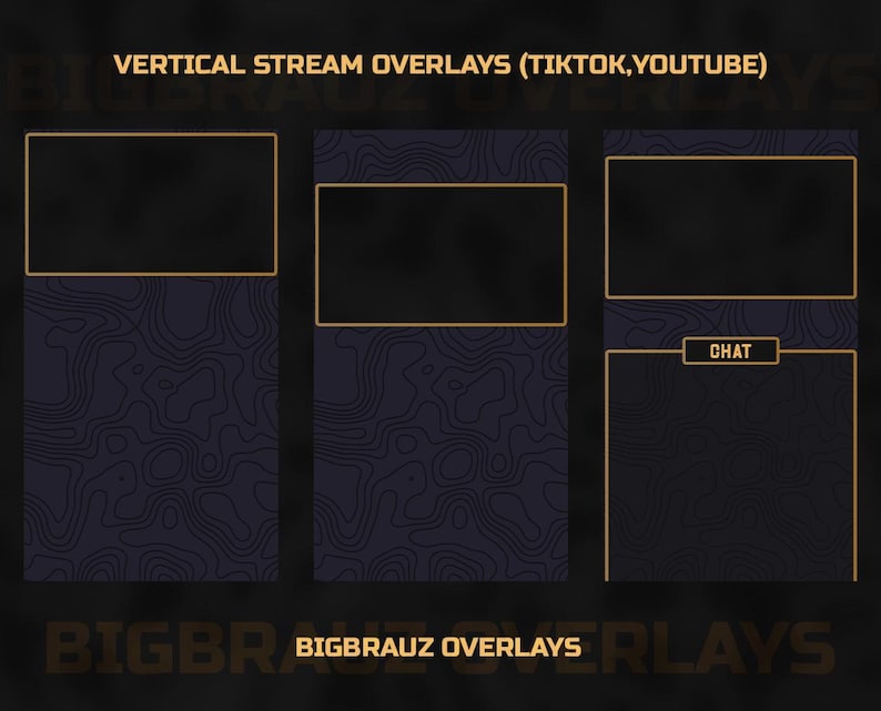 Animated Gray Gold Tiktok Stream Overlay Package: Alerts, Scenes ...