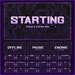 Animated Purple Stream Overlays Package for Twitch, Youtube, OBS ...
