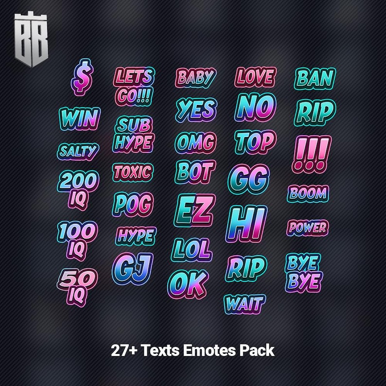 100 + Twitch Emotes Package - Etsy
