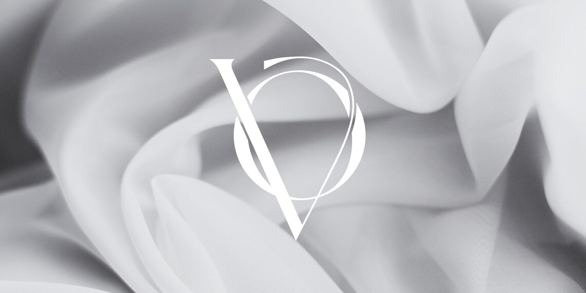VO Monogram Wedding Logo | OV Monogram Logo | V and O Modern Minimalist ...