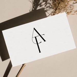 Monogram Wedding Logo A&F - Etsy