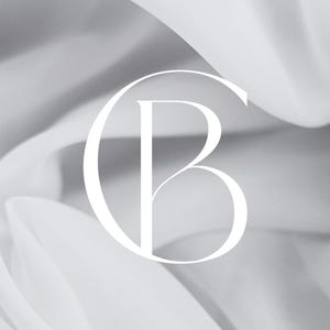 C&B Initials Monogram Wedding Logo: Modern Minimalist Couples Logo ...
