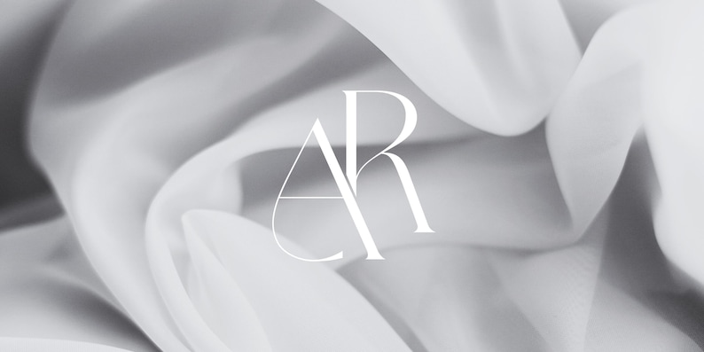 A&R Initials Monogram Wedding Logo: Modern Minimalist Design (digital ...
