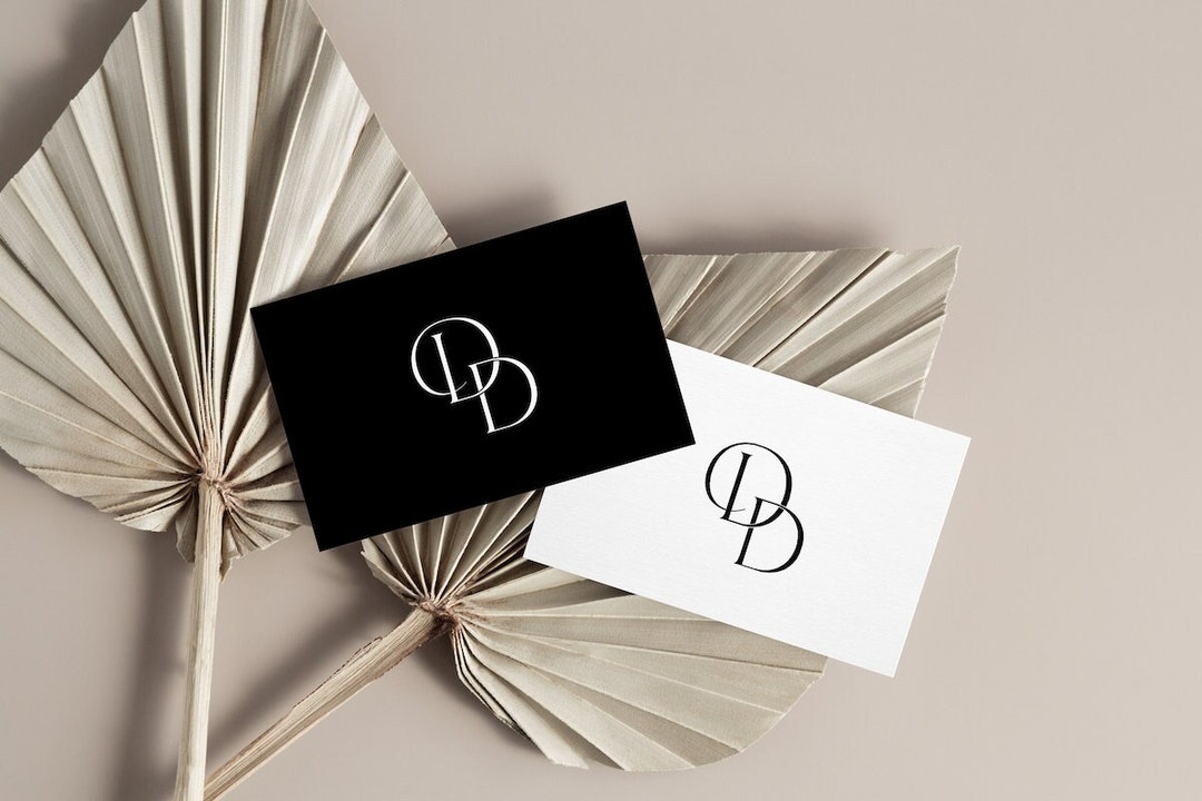 DD Monogram Wedding Logo: Modern Minimalist Design (digital Download ...