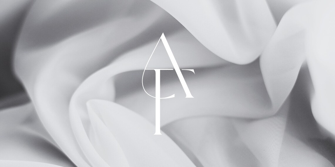 A&F Initials Monogram Wedding Logo: Modern Minimalist Couples Logo ...