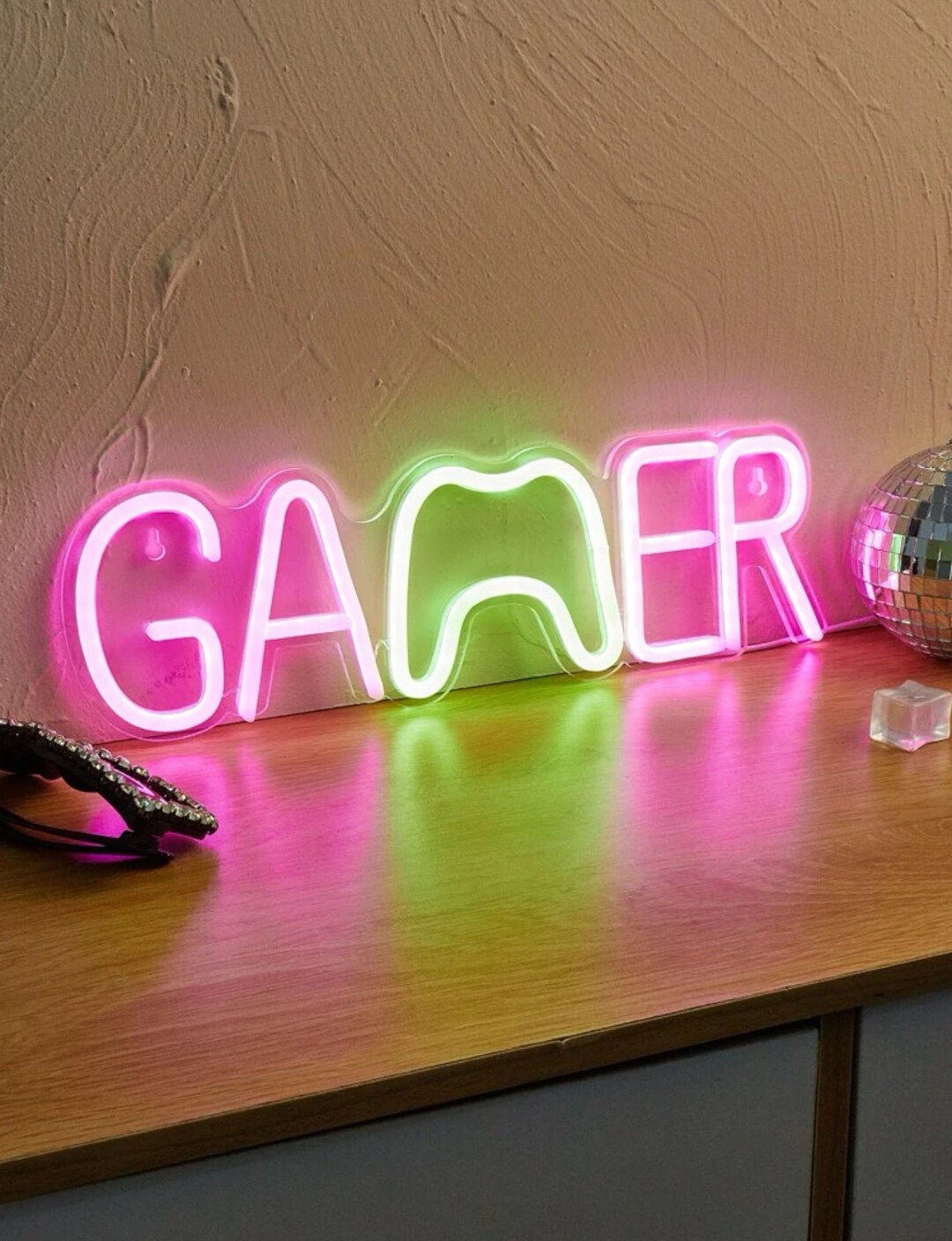 Gamer LED Neon Sign USB Powered Wall Neon Sign for Bedroom/living Room ...