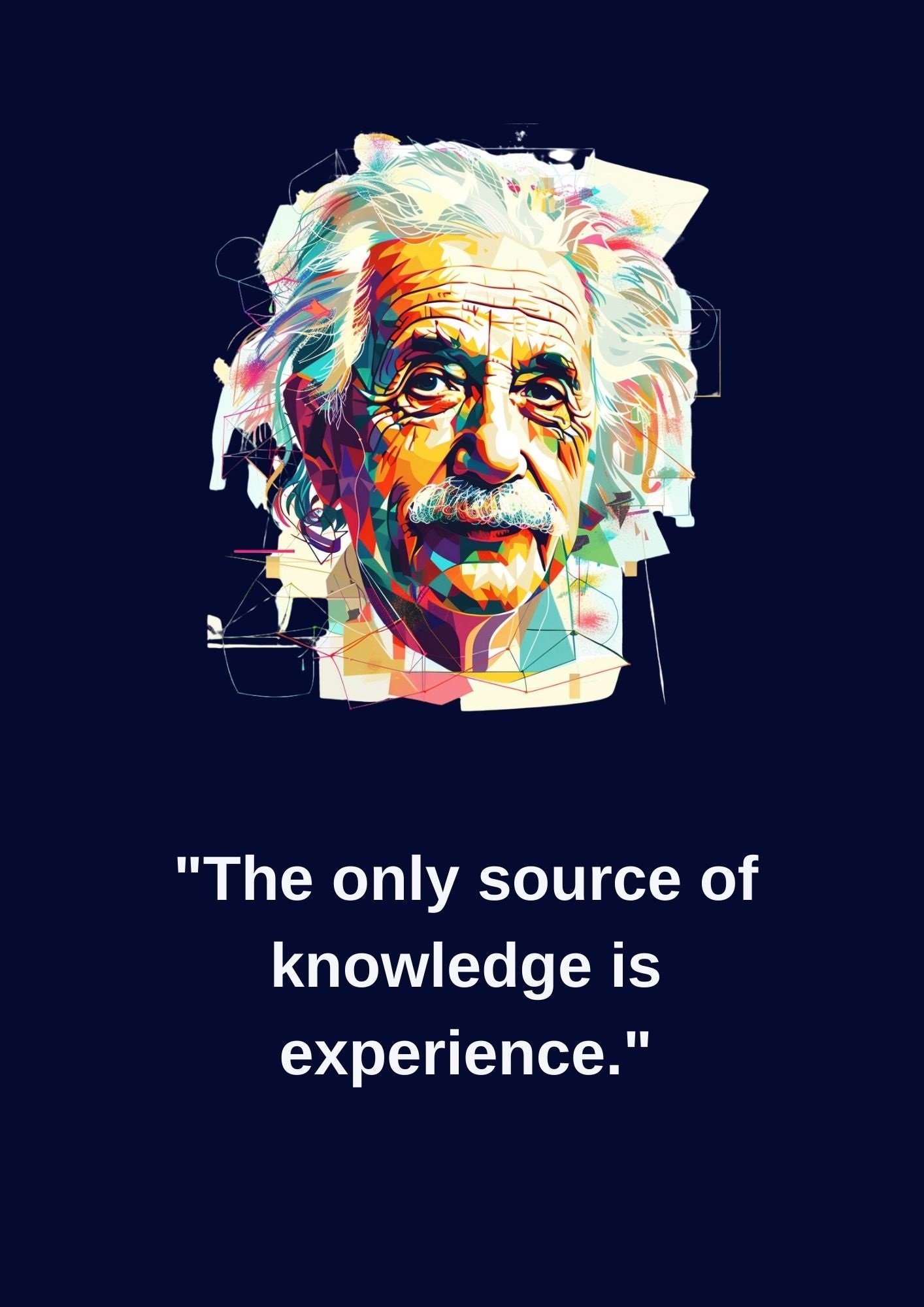 Albert Einstein Quotes Poster: Inspiring Digital Print With Famous ...