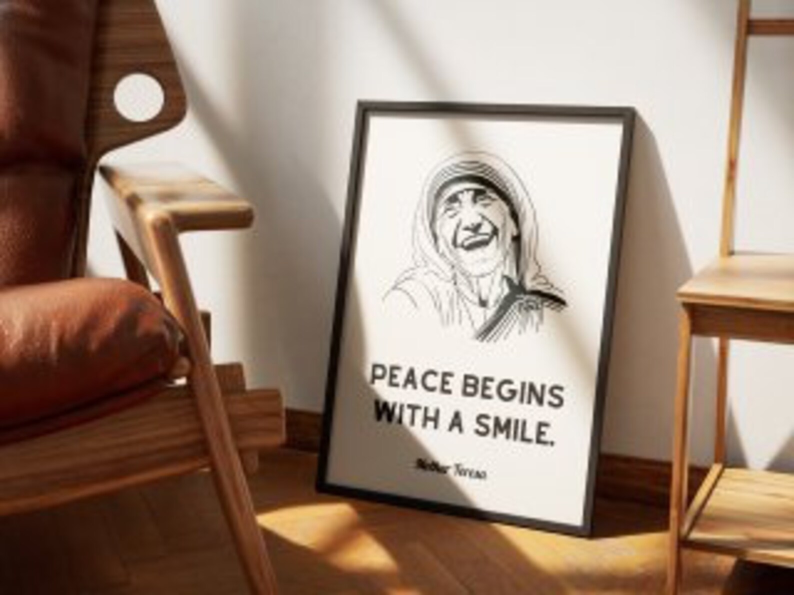 Mother Teresa Inspirational Quote Digital Poster, Motivational Wall Art ...