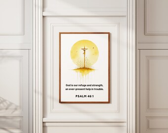Psalm 46:1 God is Our Refuge Rolled Poster 5x7 28x40 Bible Verse ...
