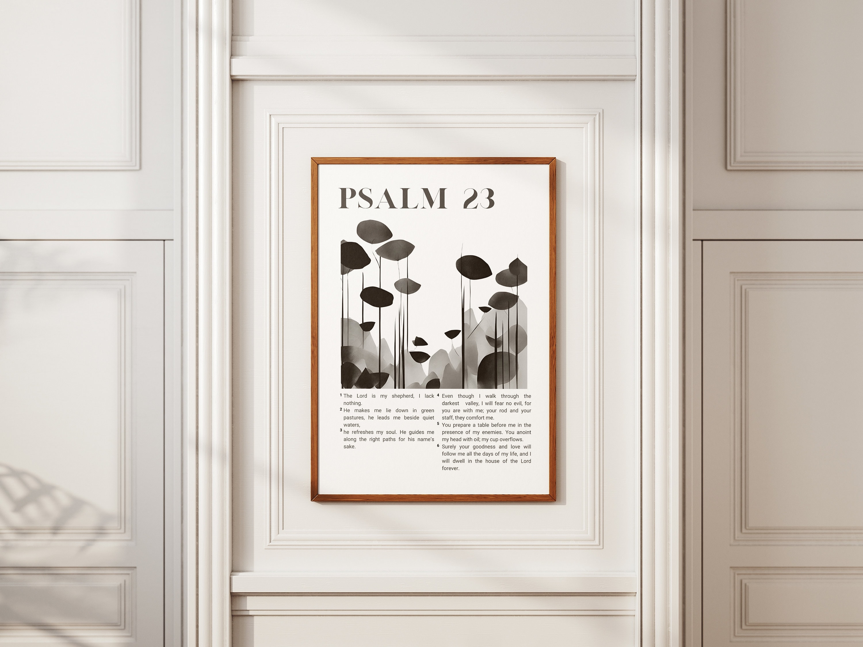 Psalm 23 Printable Poster | Christian Wall Art | Multiple Size Options ...