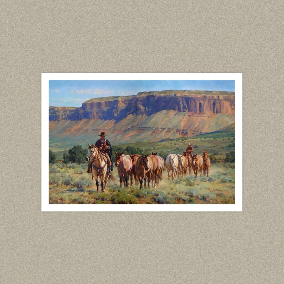 Red Rock Remuda - Quality Western Prints, Western Art, Western Wall Art ...