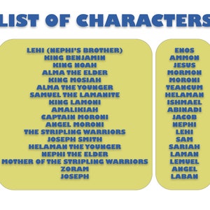 Book of Mormon Characters - Digital Download - - Etsy