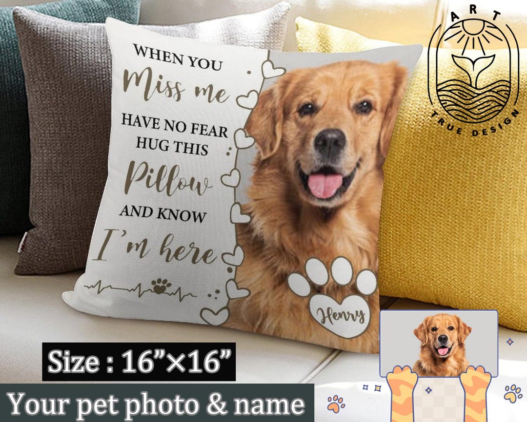 Dog Memorial Pillow,pet Memorial Gift,custom Loss of Pet Sympathy Gift ...