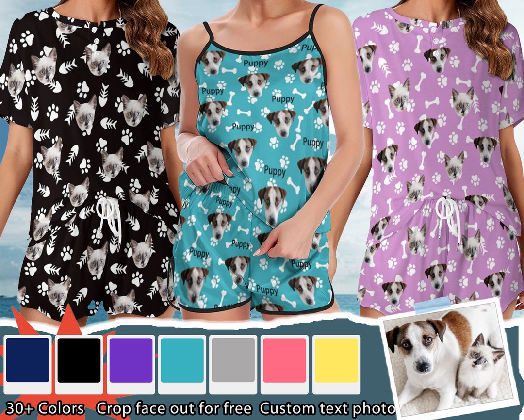 Custom Women Pajamas Set With Photo/text-birthday Party Gift-bachelor ...