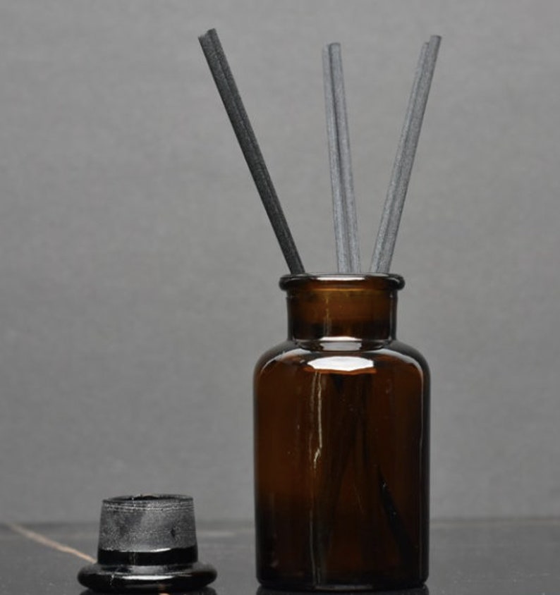 Amber Glass Apothecary Jar Reed Diffuser With Caps 60ml, 125ml, 250ml ...