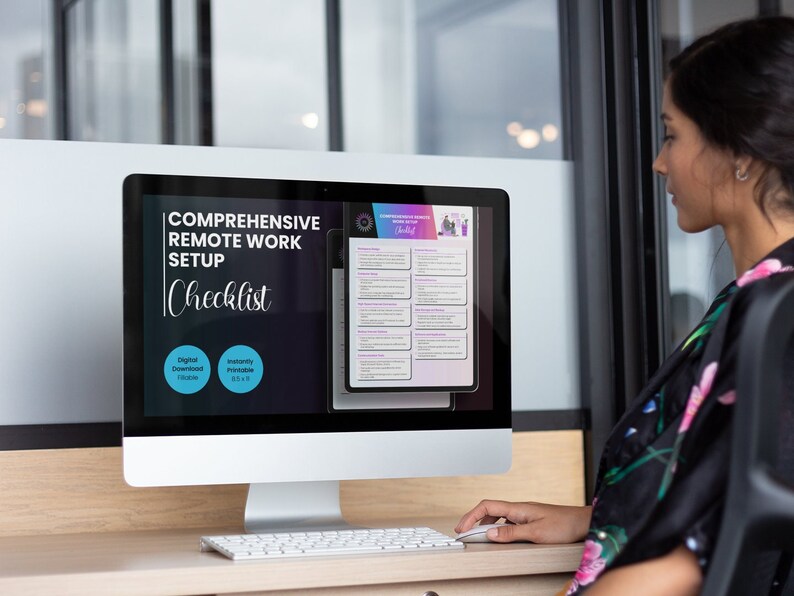 Remote Work Setup Checklist Digital PDF Download Instantly Printable ...
