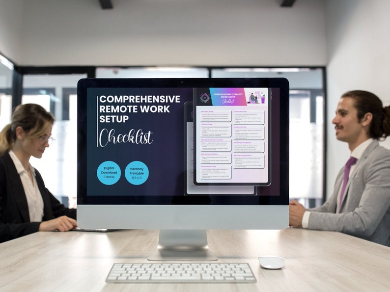 Remote Work Setup Checklist Digital PDF Download Instantly Printable ...