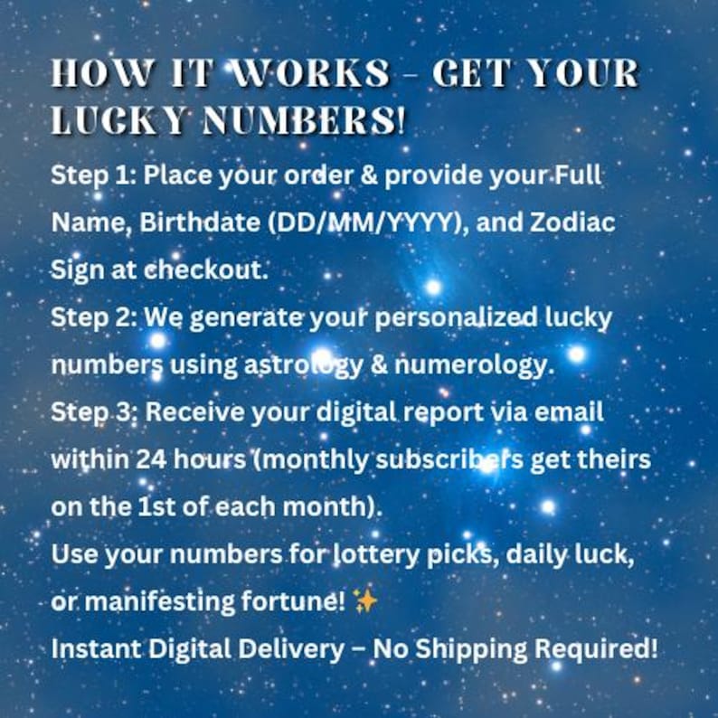 Personalized Lucky Number Report | Custom Astrology and Numerology ...