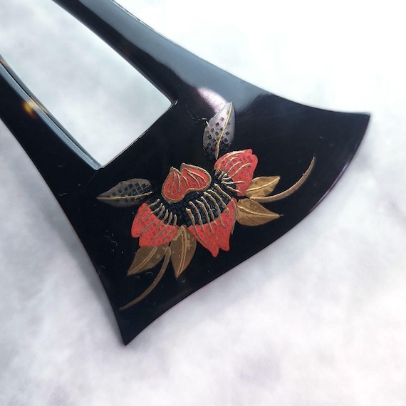 Real Bekko Kanzashi, mother-of-pearl inlay, gold and … - Gem