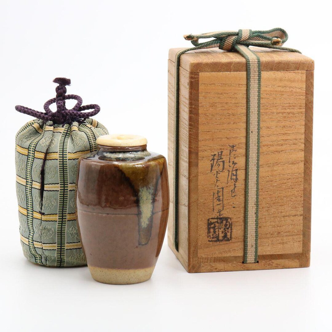 Japanese Tea Ceremony Caddy, Katatsuki Kangen Zukuri, Zensho Ware ...