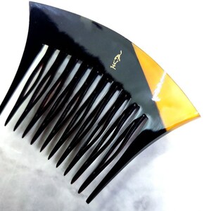 Japanese Traditional Comb, Comb Hairpin,white Bekko With Gold Lacquer ...