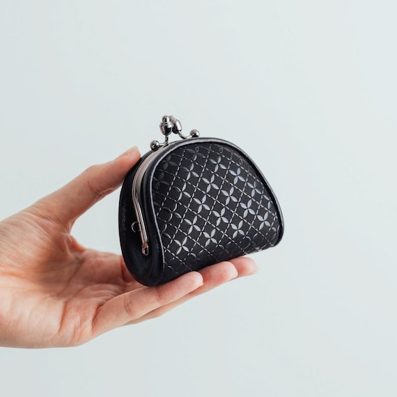 Japanese INDEN, lacquer x deerskin Black Urushi, Coin… - Gem