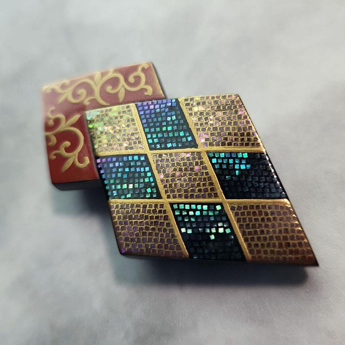 Japanese Traditional Crafts Obidome, Gold Makie, Raden mother-of-pearl ...