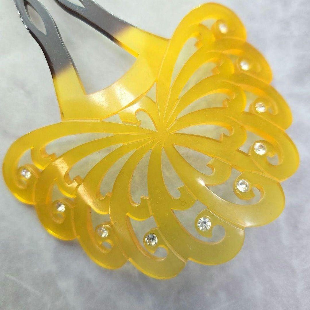 Japanese Traditional Kanzashi (bekko Style Hairpin) Rhinestone241025-a ...