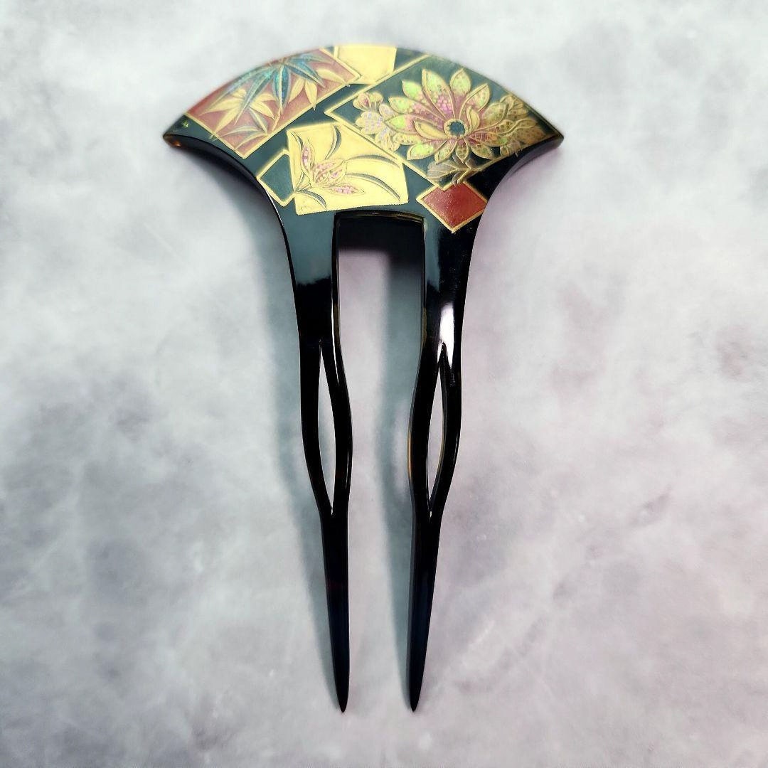 Japan Traditional Comb Kushi Kanzashi Lacquer Hair Accessory Maki-e ...