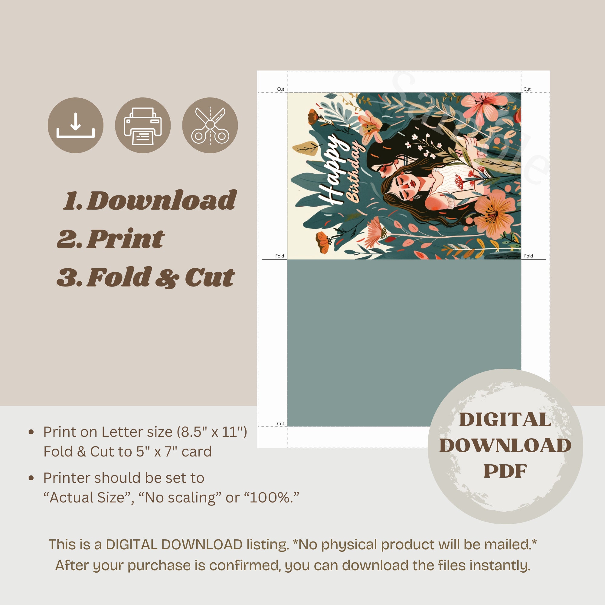 Printable Couple Birthday Card, Digital Cards, Love Card, Couple, for ...