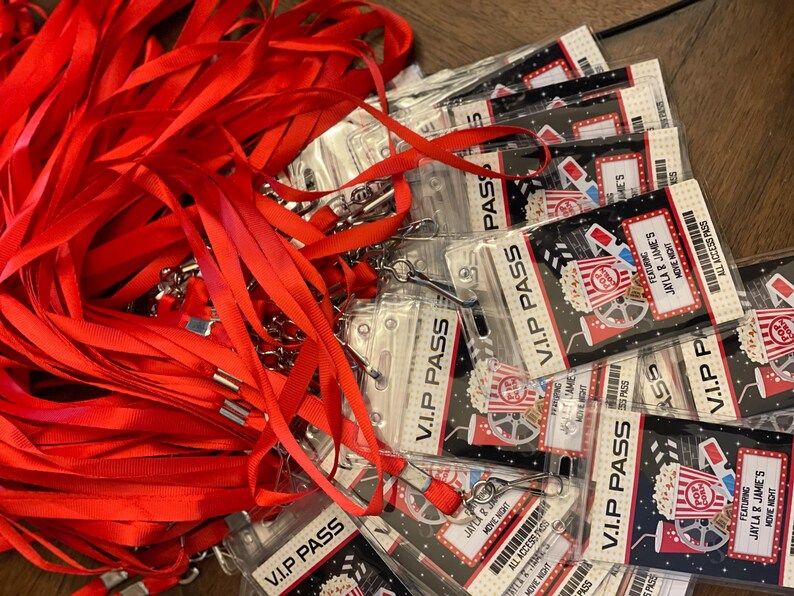 Editable VIP Pass Printable: Party Badge Lanyard Insert (digital ...