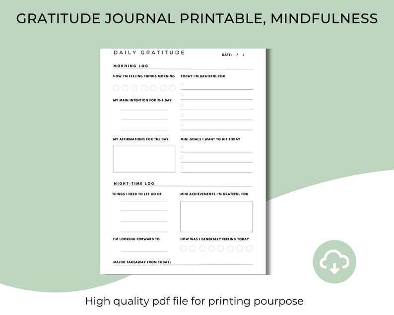 Self Care Journal, Printable Planner, Wellness Diary, Gratitude Daily ...