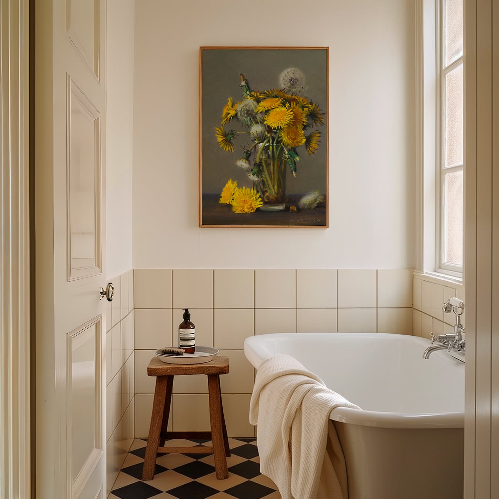 Dandelion Bouquet Painting by Jeffrey T. Larson | Fine Art Print - Etsy