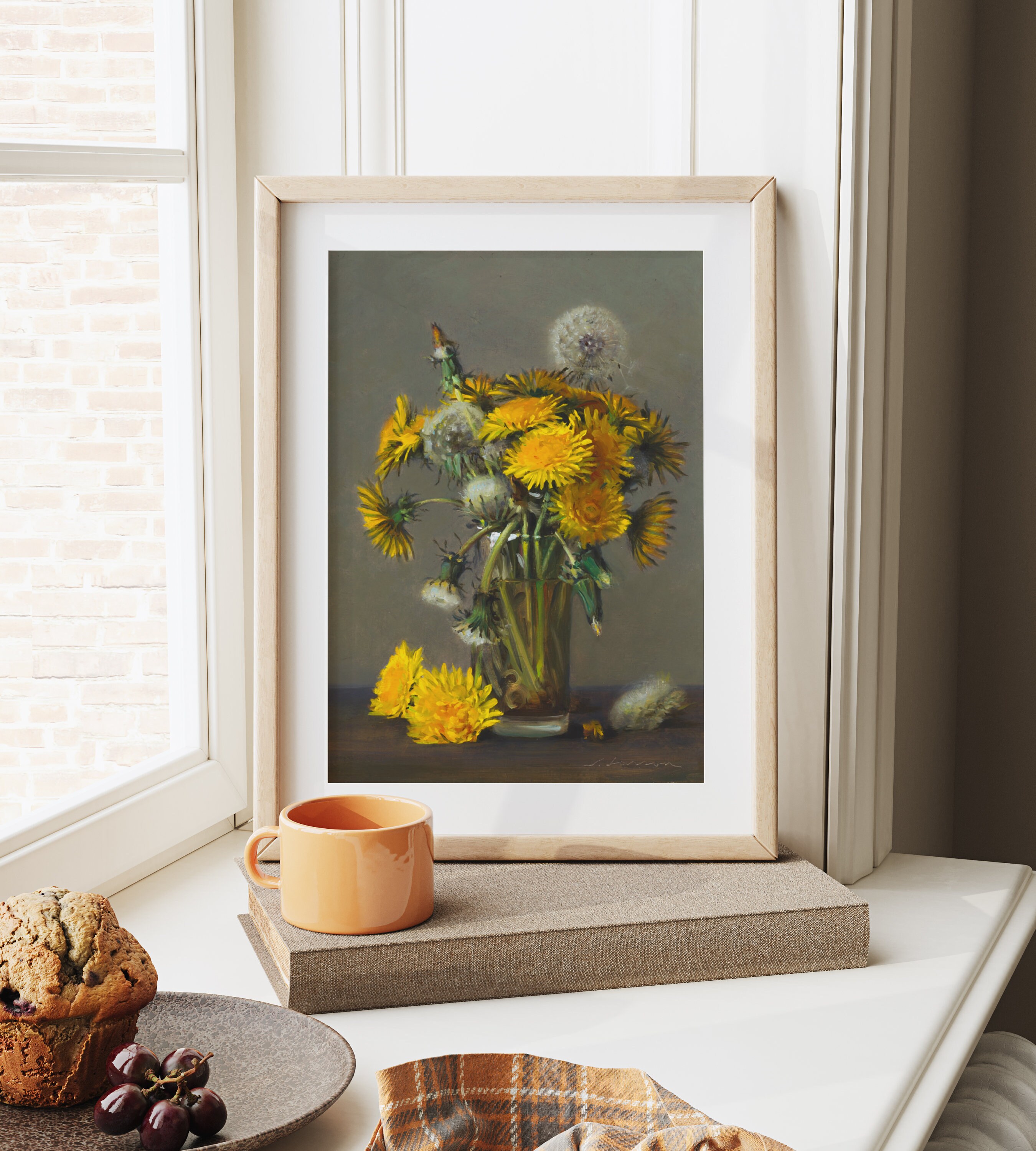 Dandelion Bouquet Painting by Jeffrey T. Larson | Fine Art Print - Etsy