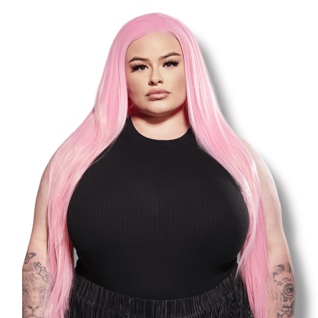 Miss Pink Dreams Pink 26 Synthetic Lace Front Wig - Etsy