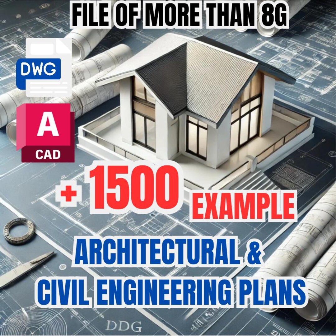 1500 Architecture and Construction Plans – Autocad and PDF Downloadable ...