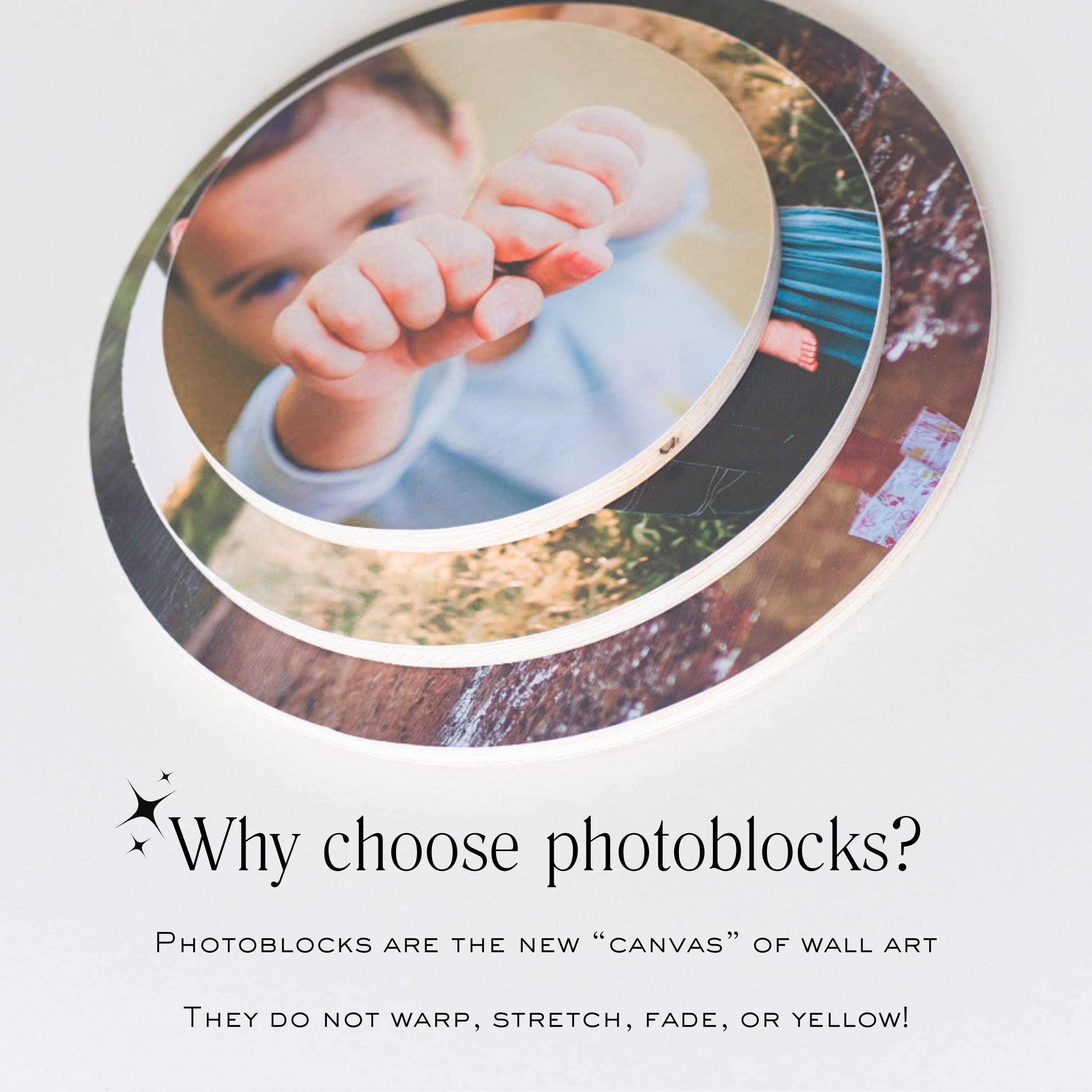 Custom Circle Photo Print on Wood | Custom Round Wood Photo Block ...