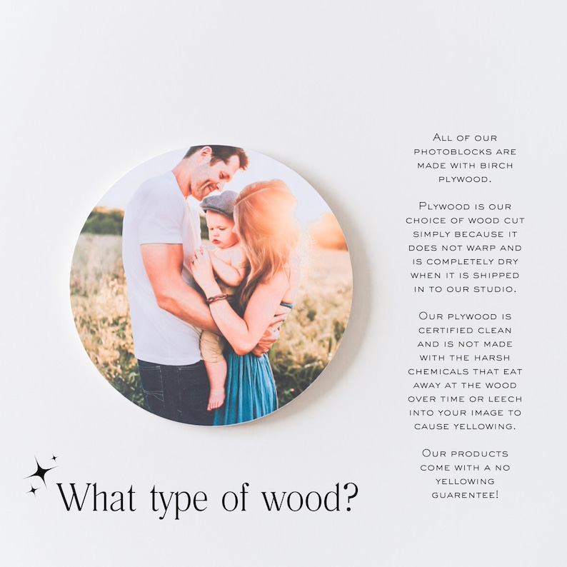 Custom Circle Photo Print on Wood | Custom Round Wood Photo Block ...