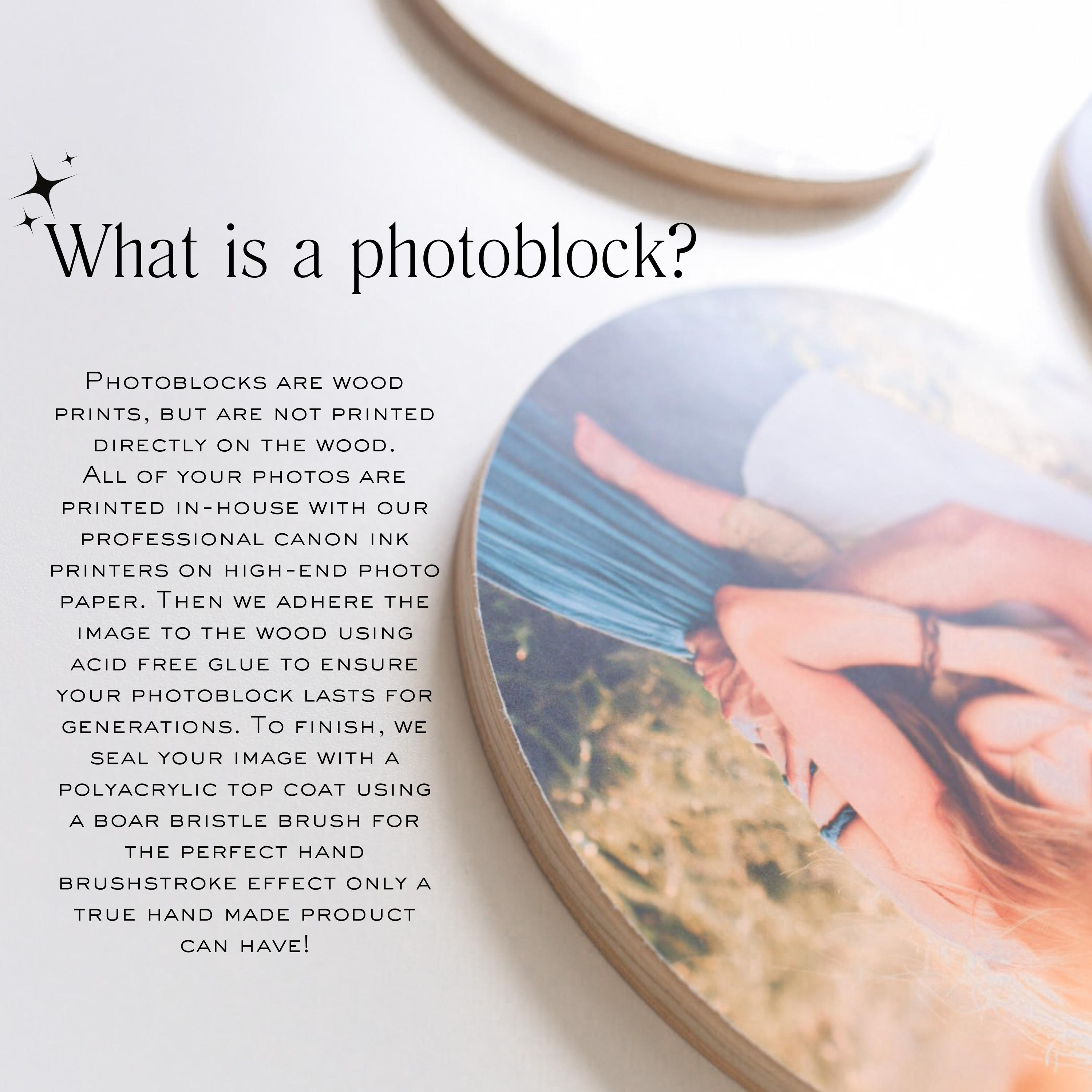 Custom Circle Photo Print on Wood | Custom Round Wood Photo Block ...