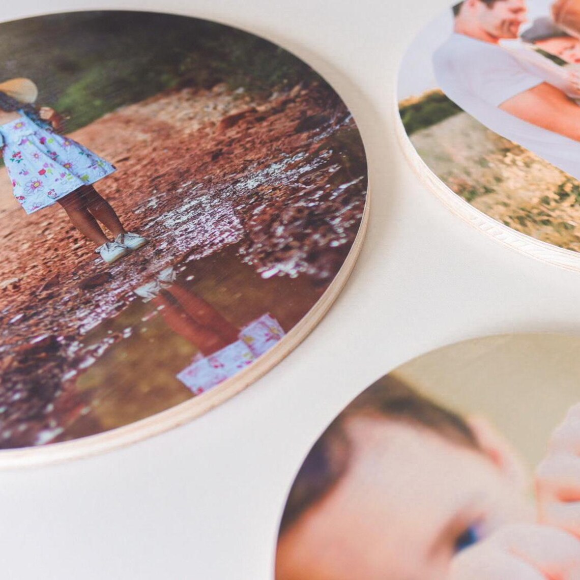 Custom Circle Photo Print on Wood | Custom Round Wood Photo Block ...