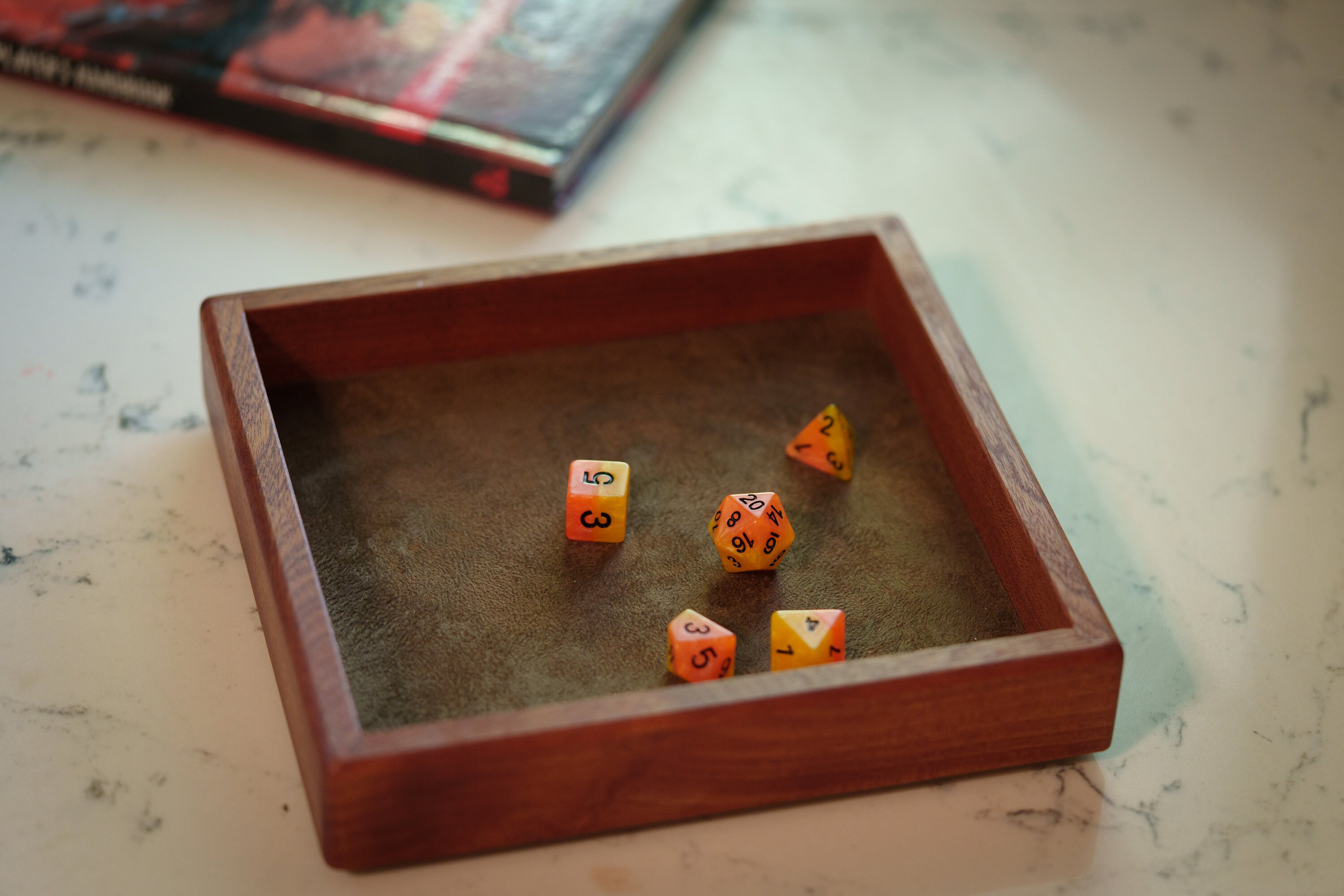 Handcrafted Sapele Wood Dice Tray With Faux Suede Lining - Etsy