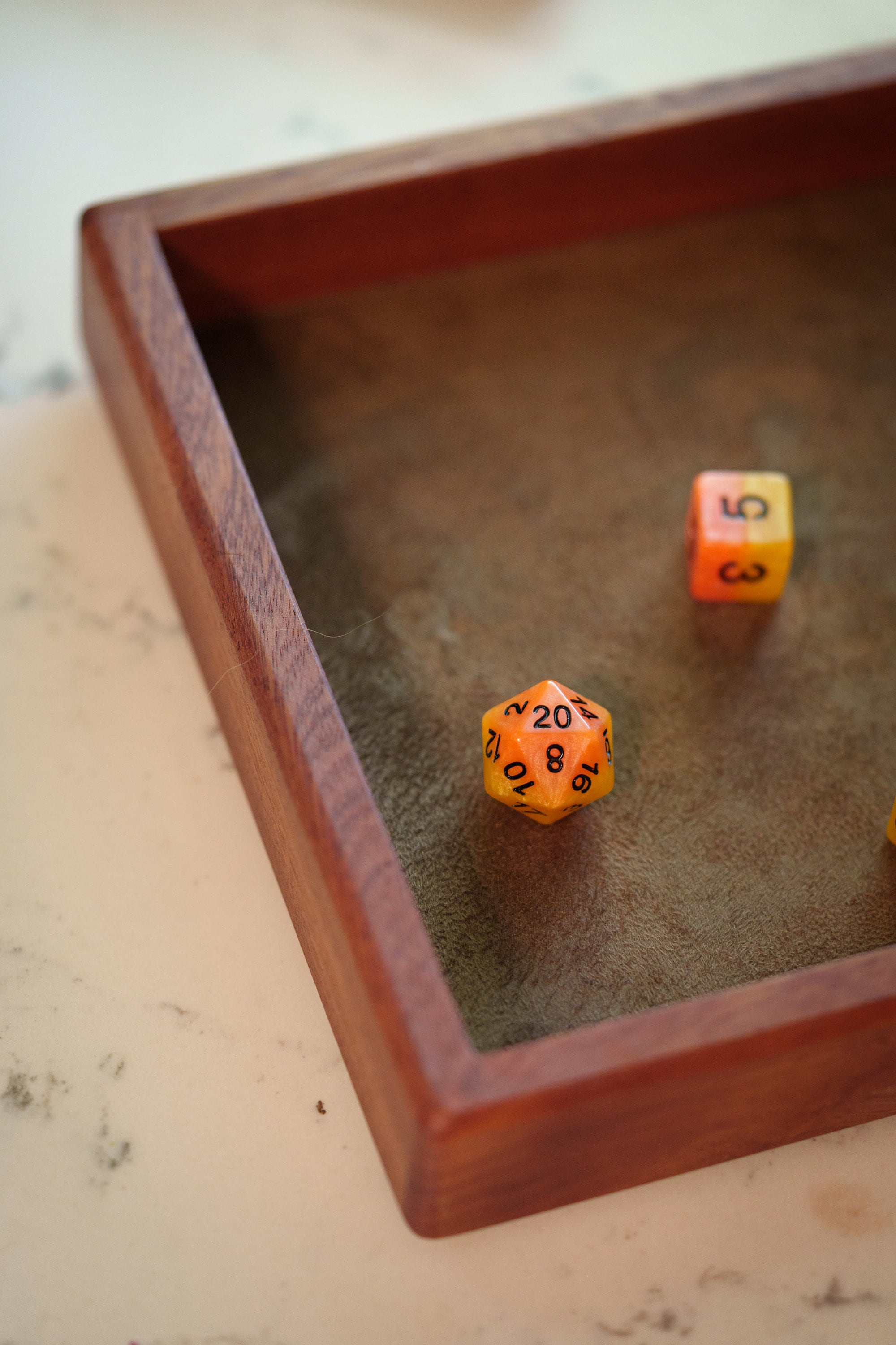 Handcrafted Sapele Wood Dice Tray With Faux Suede Lining - Etsy